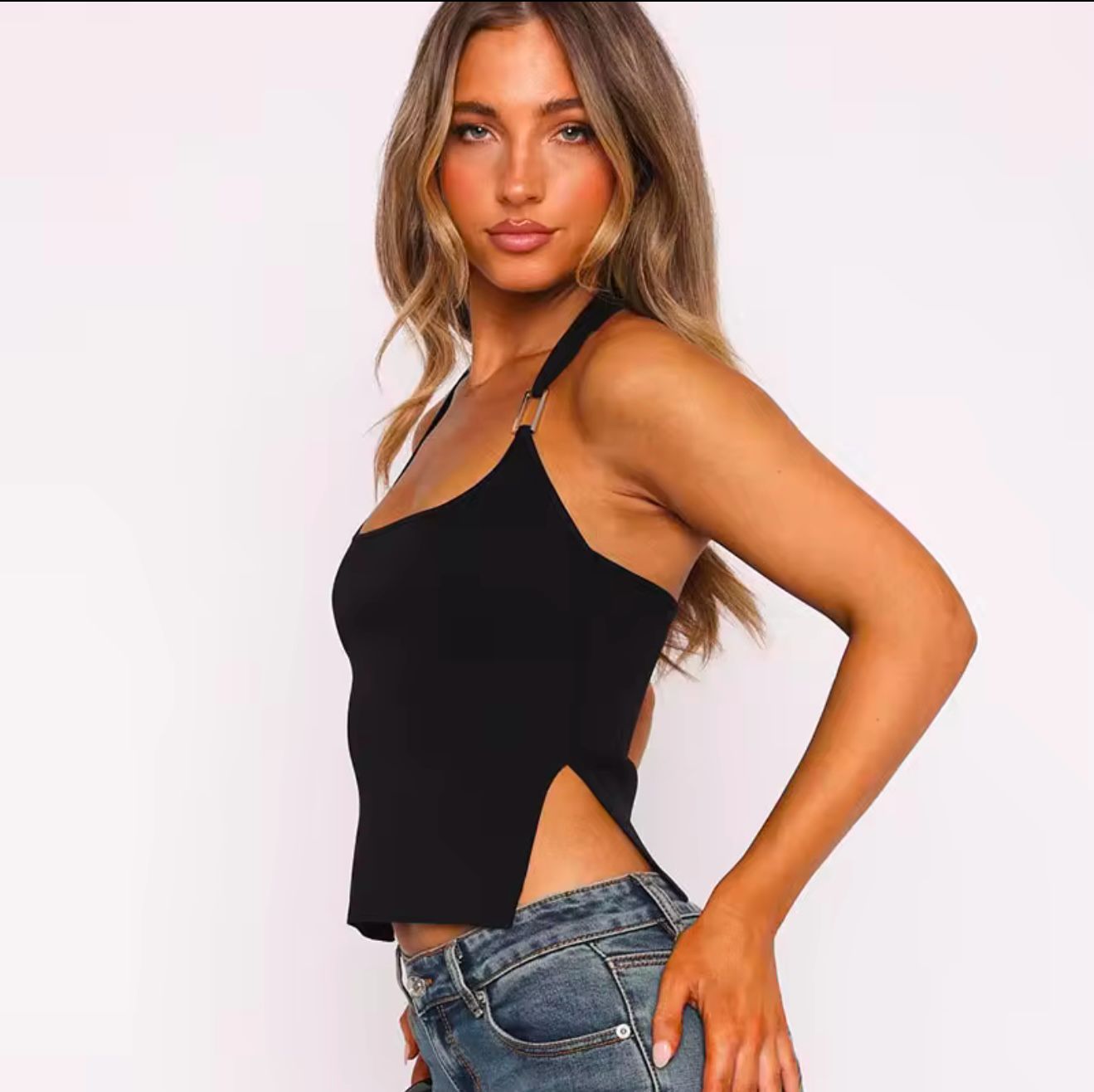 Black Halter Neck Top – Elleivry